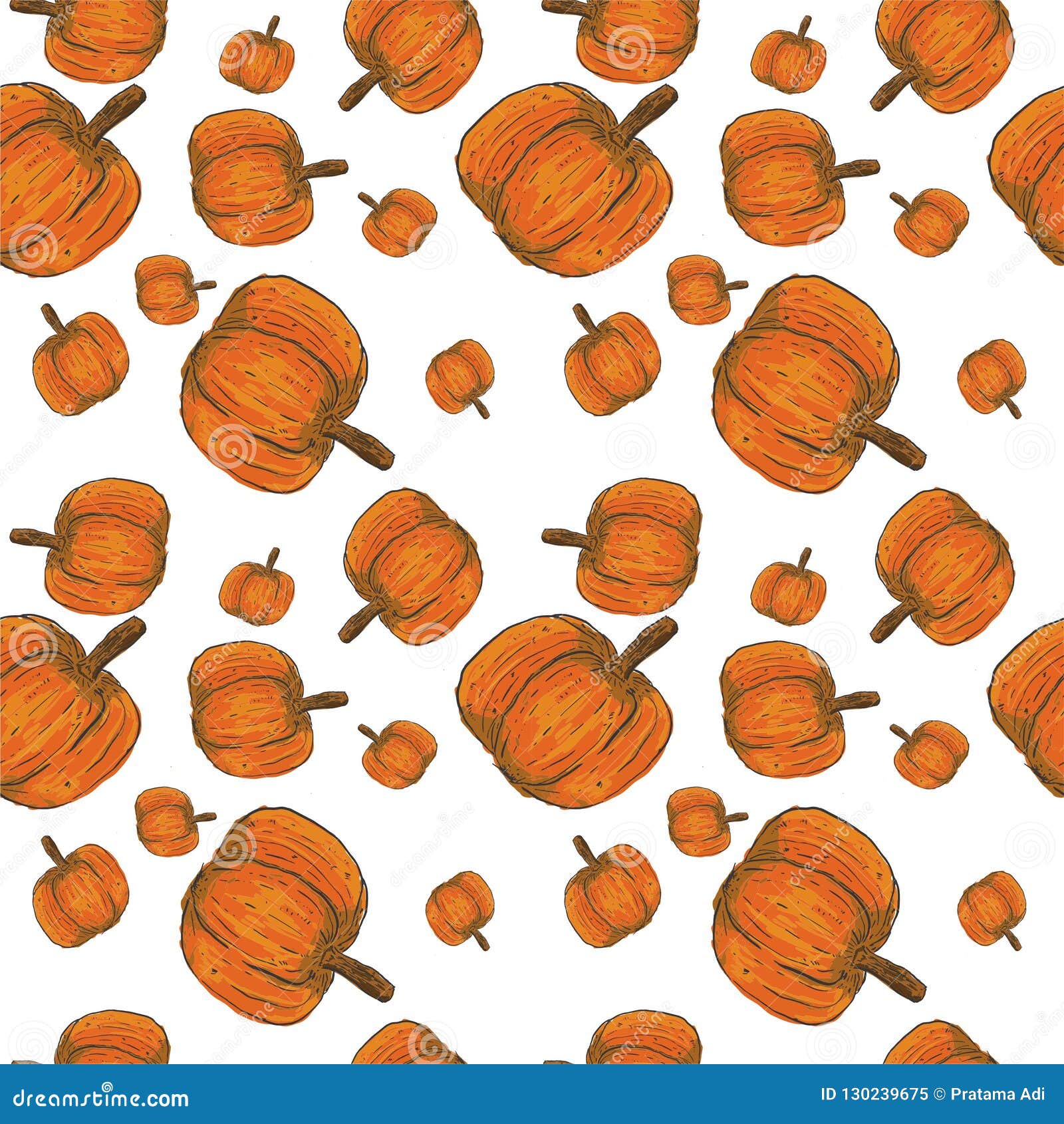 Pumpkin Seamless Pattern Colored Pumpkin with Eps Download Stock Vector ...