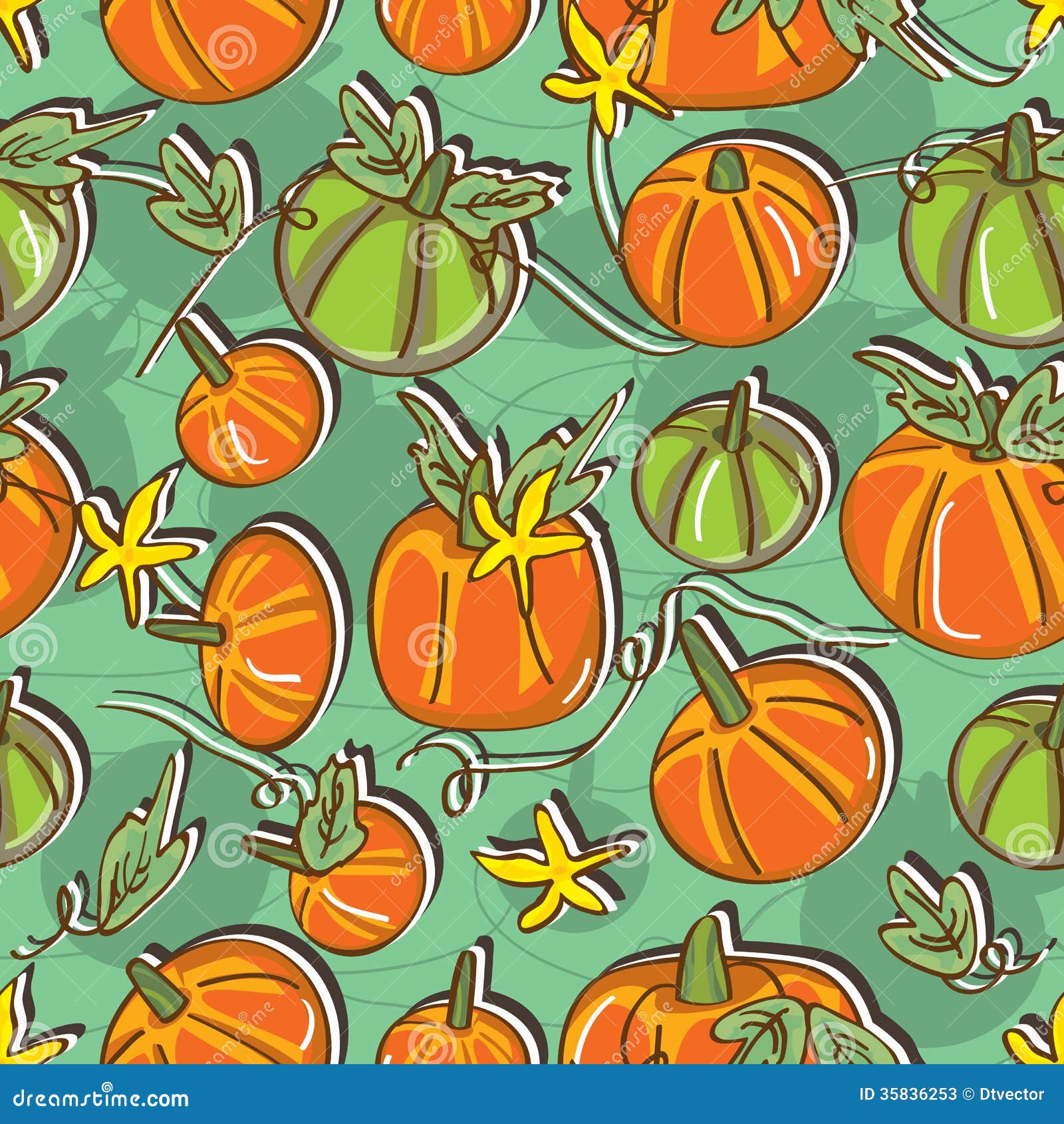 Pumpkin Seamless Pattern_eps Stock Vector - Illustration of fabric ...