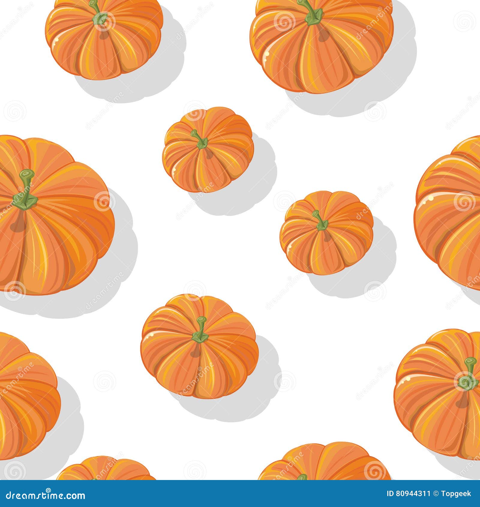 Pumpkin Seamless Pattern Vector Illustration Stock Vector ...