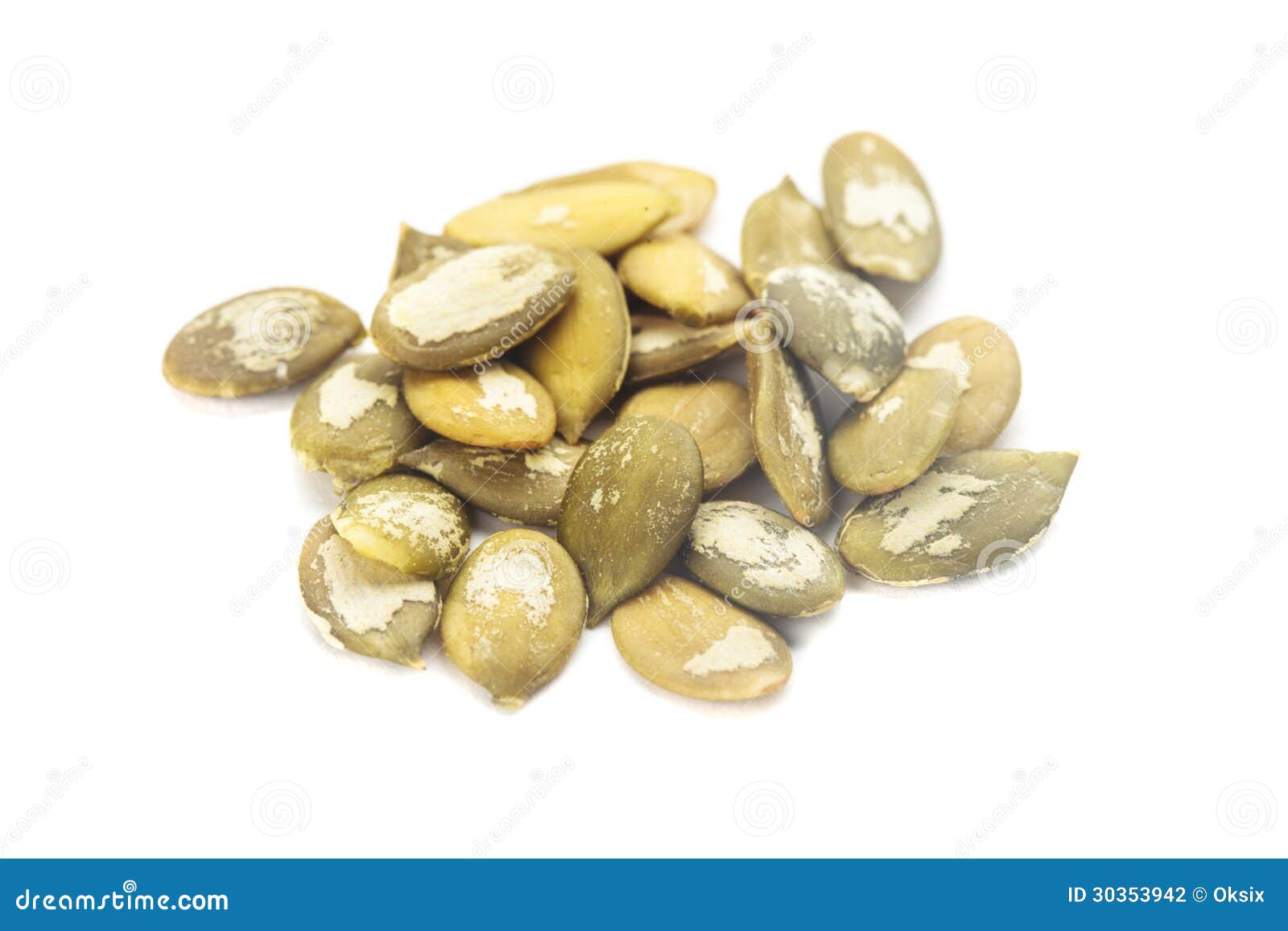Pumpkin seeds isolated stock photo. Image of closeup - 30353942