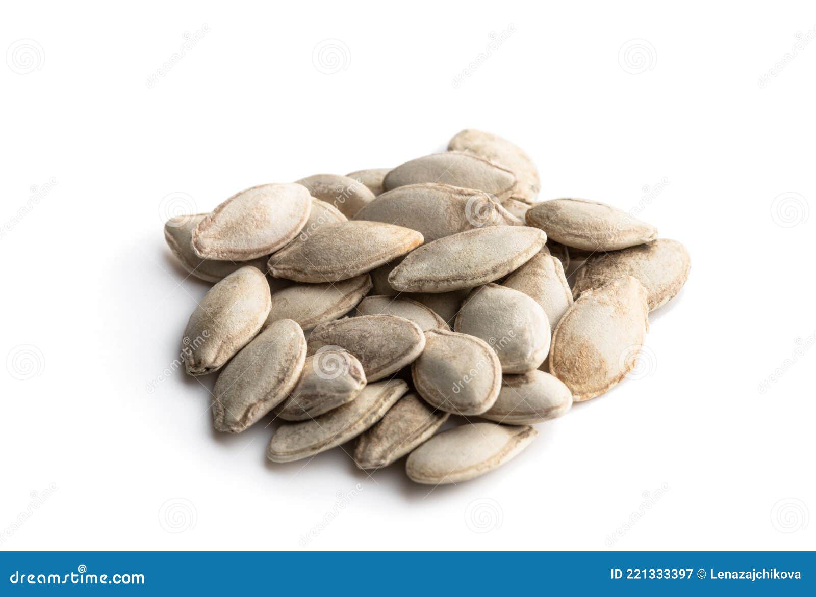 Pumpkin Seeds Isolated on White Background Stock Image - Image of ...