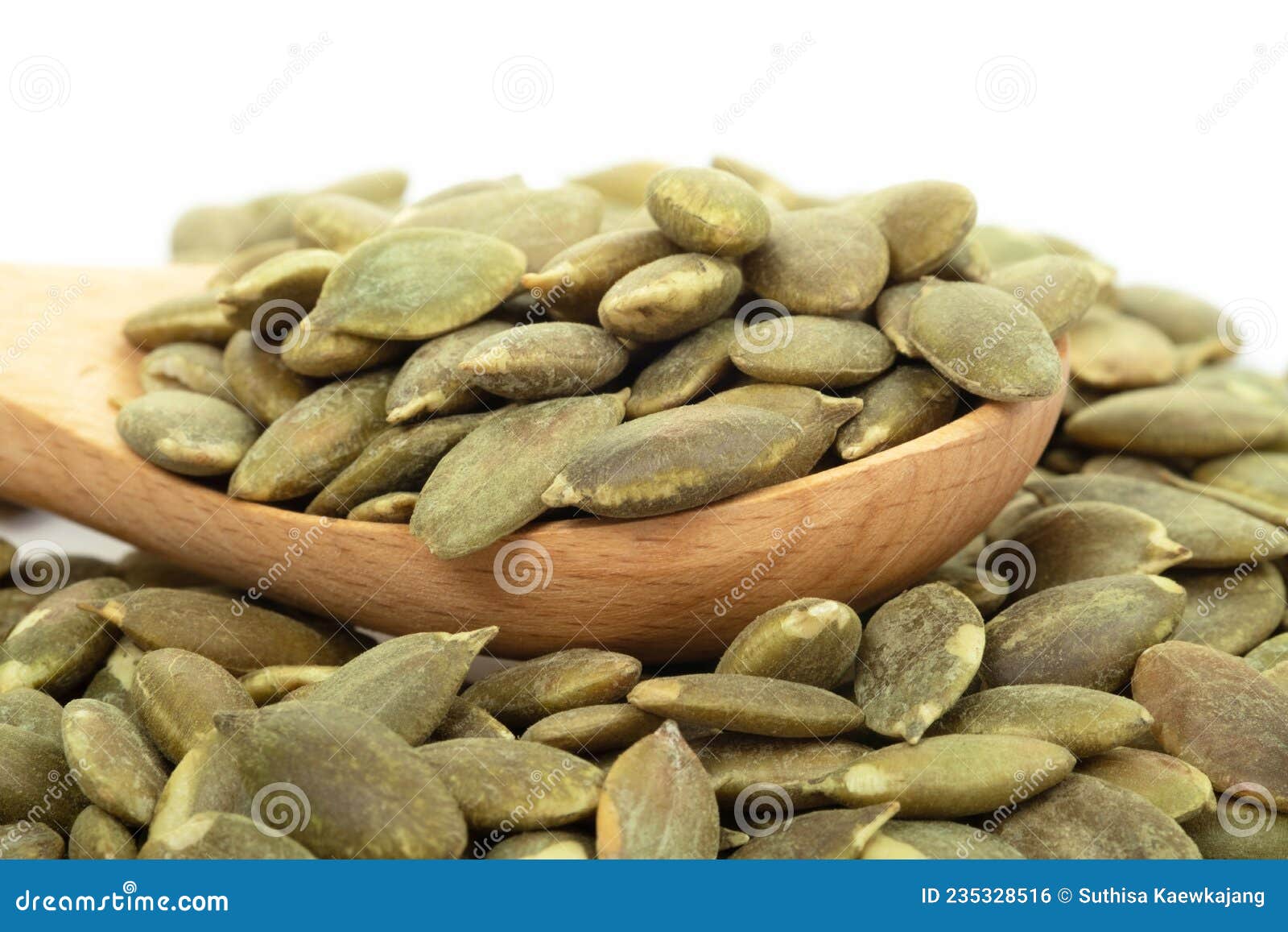Pumpkin Seeds on a White Background Stock Photo - Image of background ...