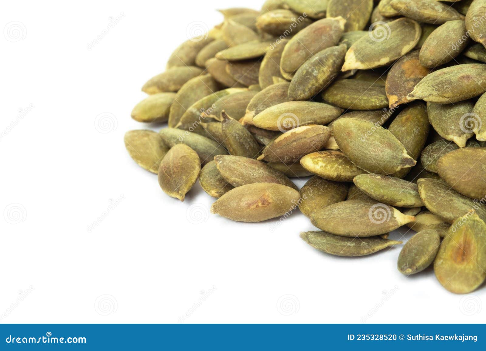 Pumpkin Seeds on a White Background Stock Photo - Image of healthy ...