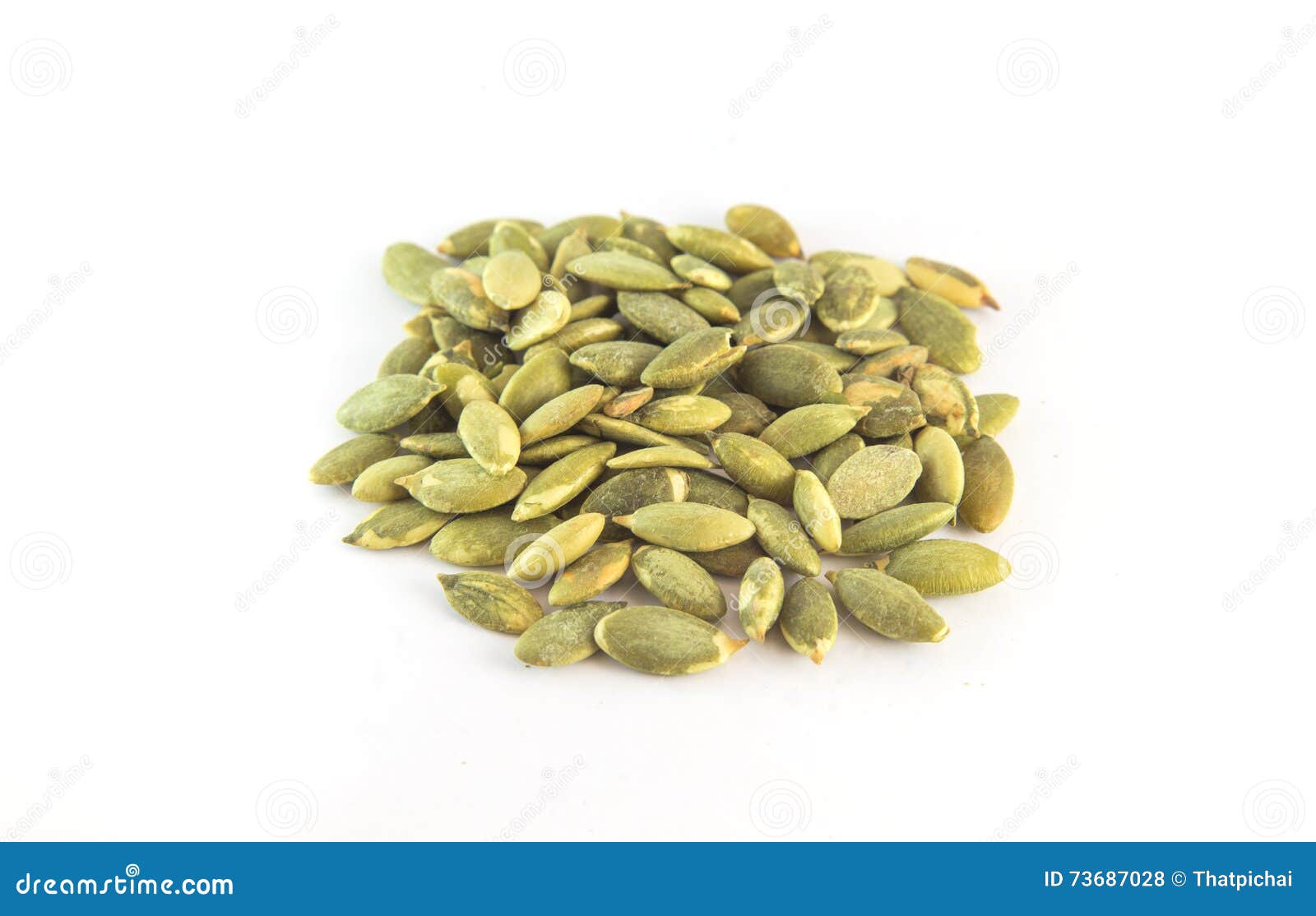 Pumpkin seeds on a white stock photo. Image of food, grain - 73687028