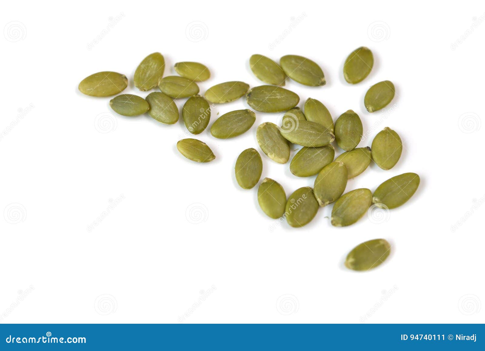 Pumpkin Seeds on White Background Stock Image - Image of healthy, close ...