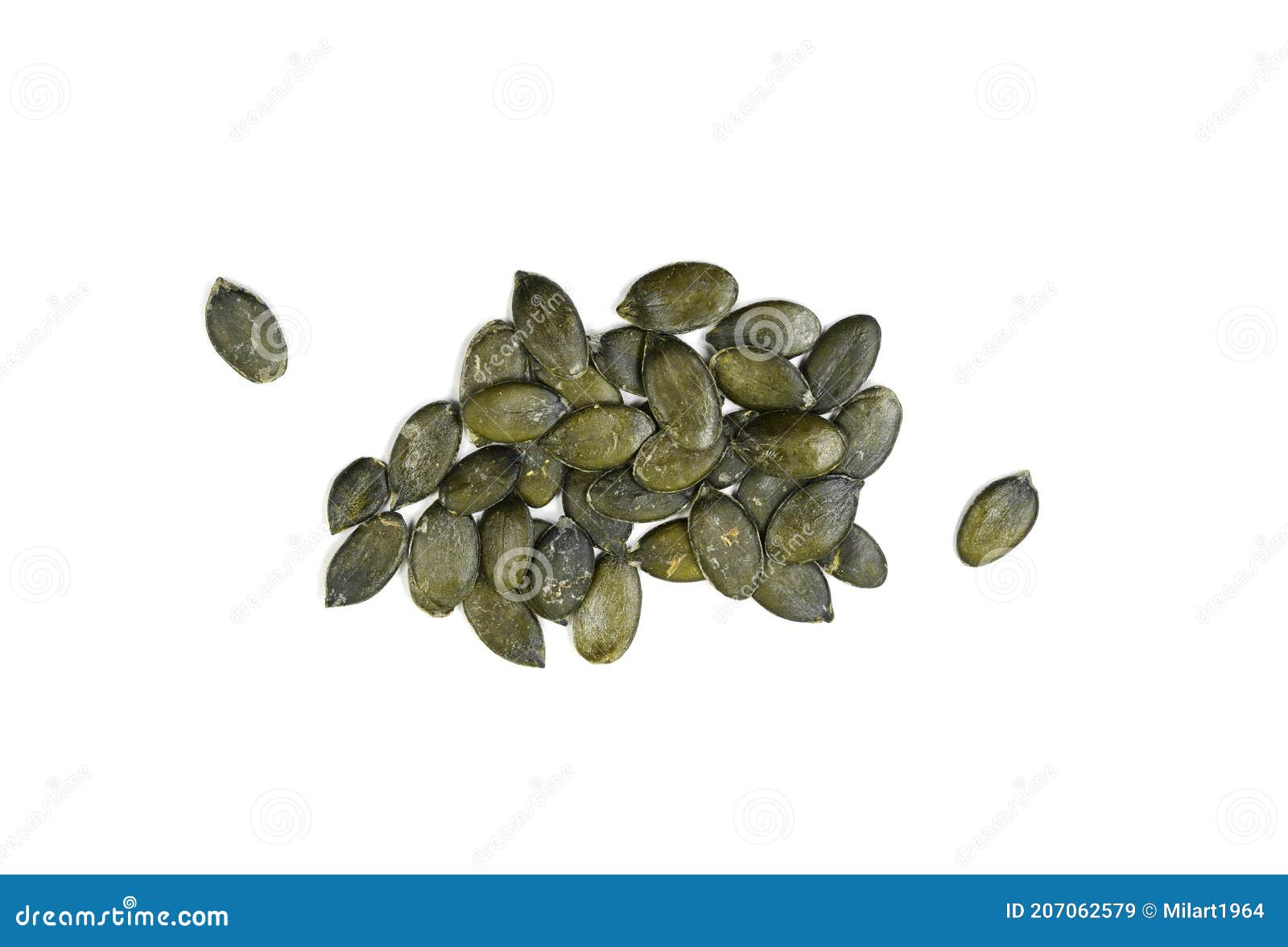 Pumpkin Seeds on a White Background Stock Image - Image of fiber ...