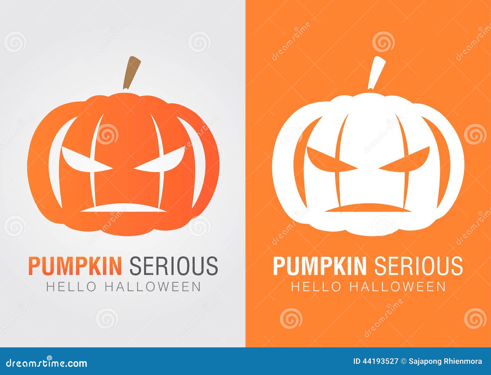 Pumpkin Serious for a Halloween Event. Stock Vector - Illustration of ...