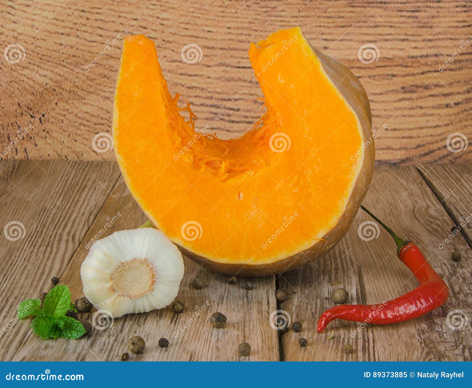 Pumpkin slice stock image. Image of season, yellow, pumpkin - 89373885