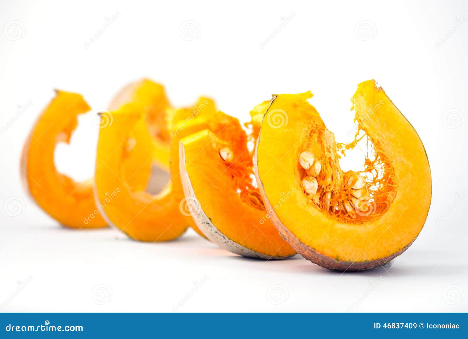 Pumpkin slice isolated stock image. Image of fall, slice - 46837409