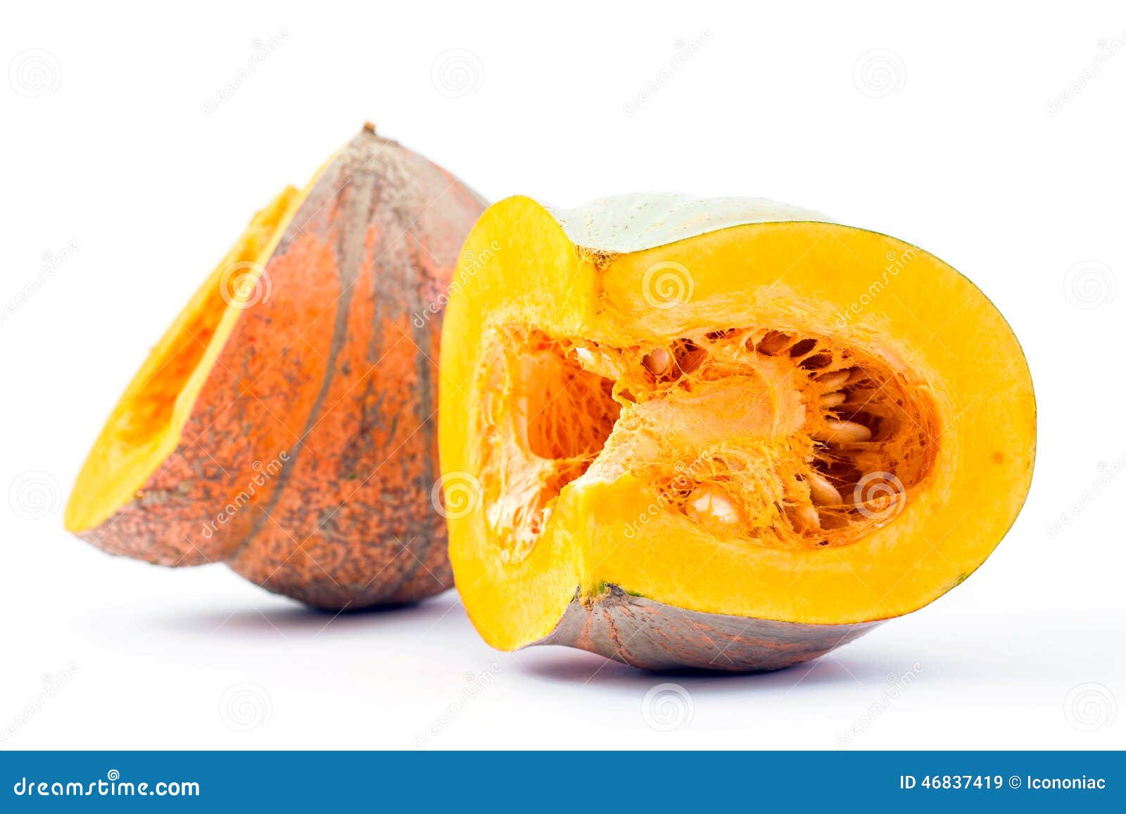 Pumpkin slice isolated stock image. Image of ripe, vegetarian - 46837419