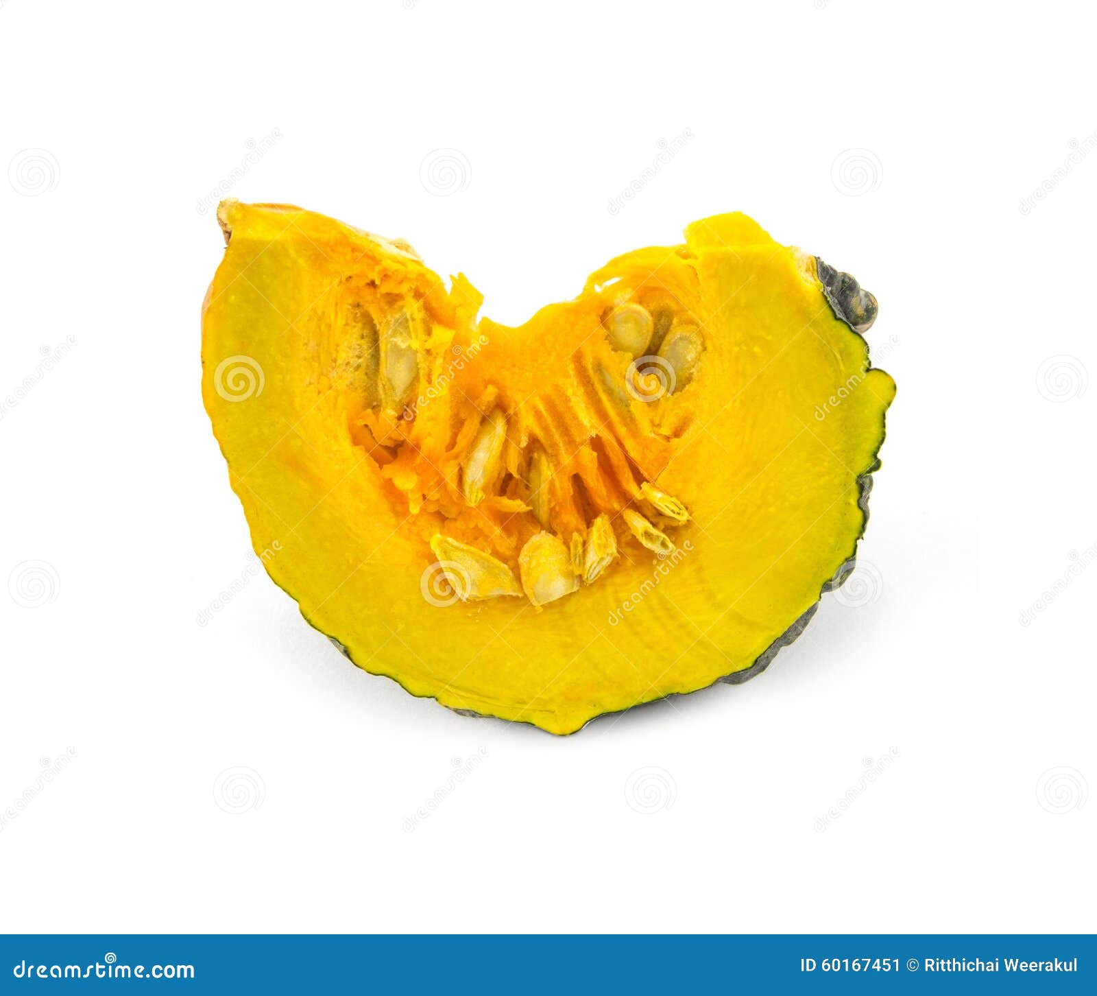 Pumpkin Slice Isolated on White Stock Image - Image of delicious ...