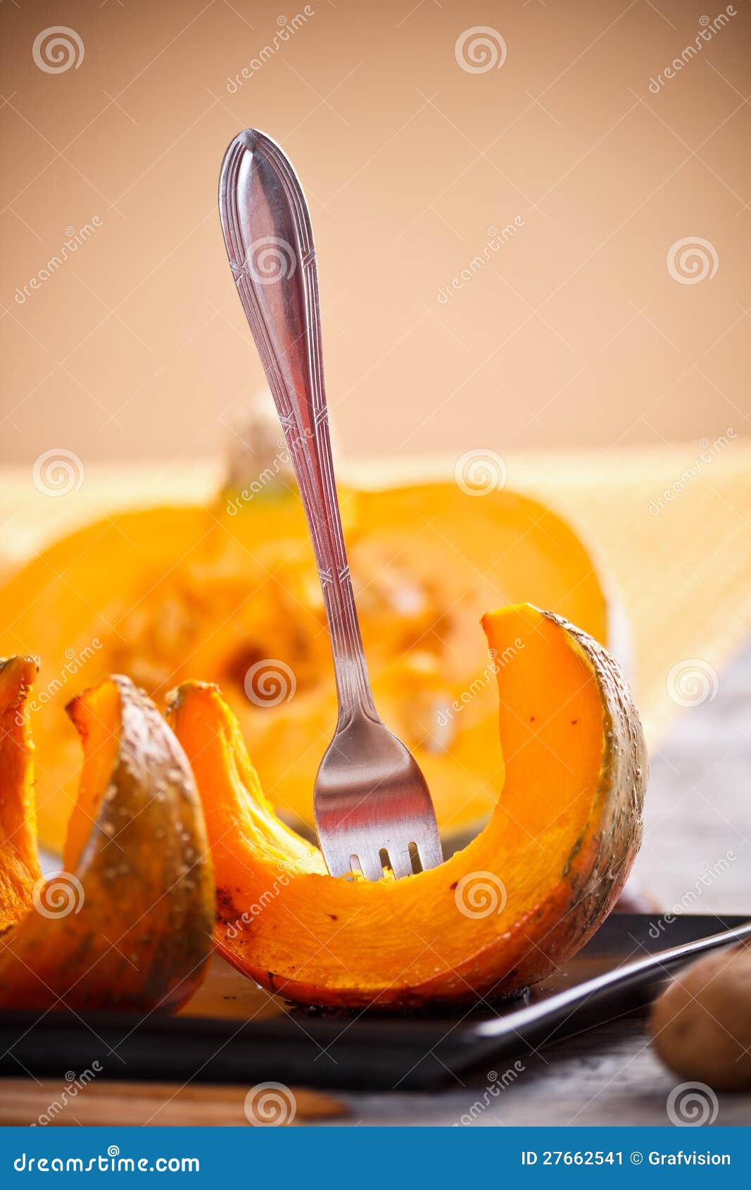 Pumpkin slices stock image. Image of oven, food, baking - 27662541