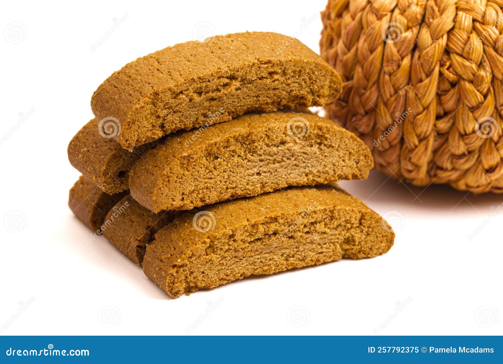 Pumpkin Spice Biscotti on a White Background Stock Image - Image of ...