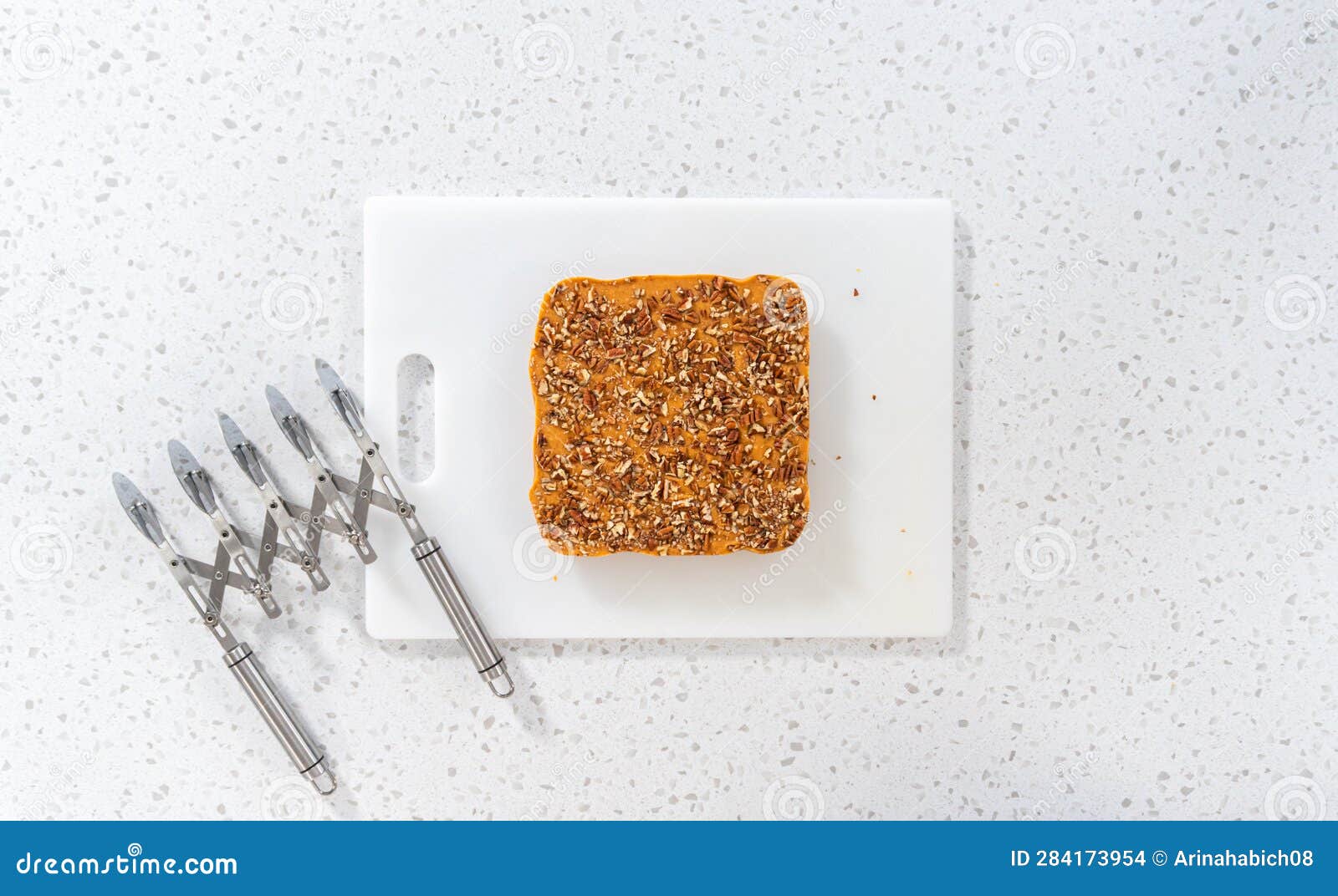 Pumpkin Spice Fudge with Pecans Stock Photo - Image of chocolate ...