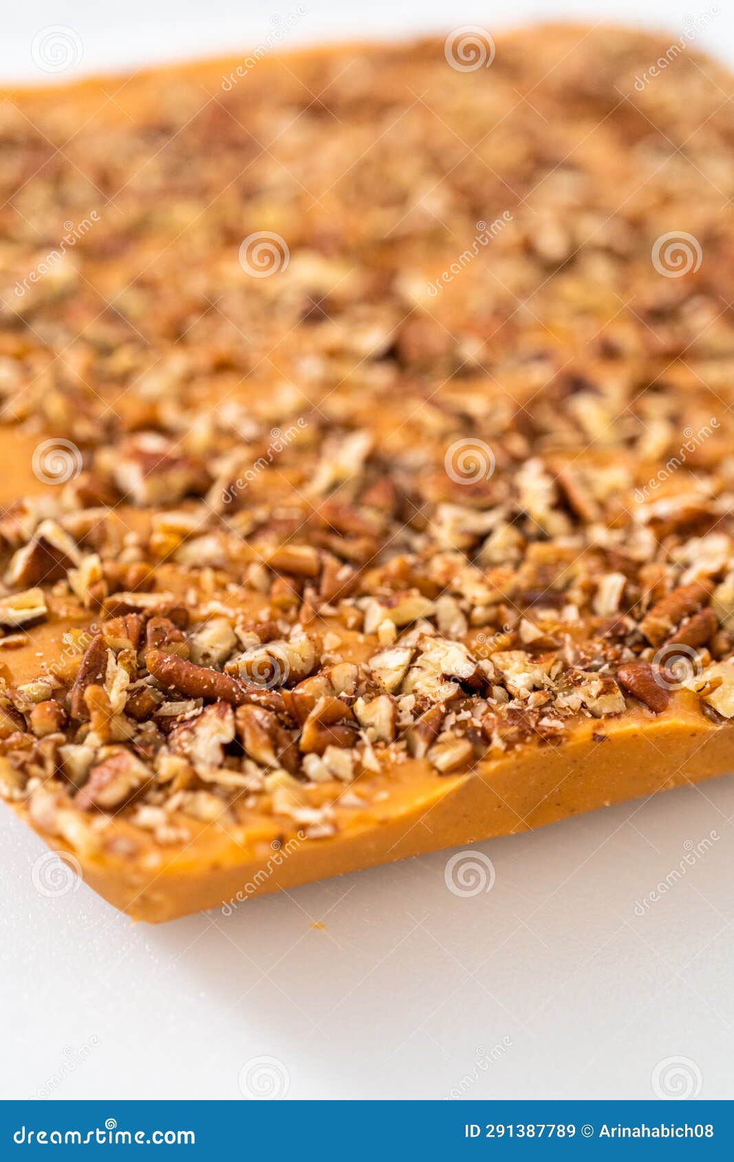 Pumpkin Spice Fudge with Pecans Stock Image - Image of fudge, making ...