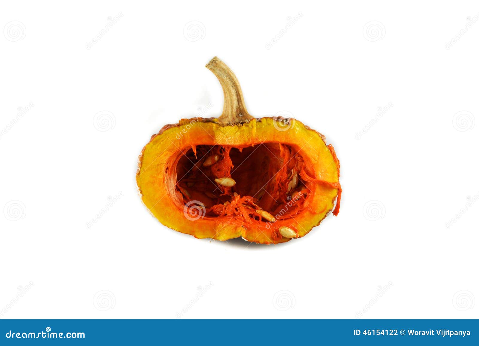 Pumpkin split stock photo. Image of organic, seed, yellow - 46154122