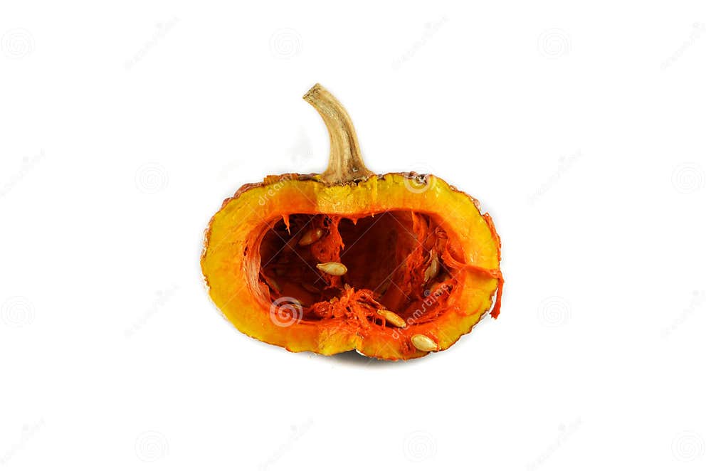 Pumpkin split stock photo. Image of organic, seed, yellow - 46154122