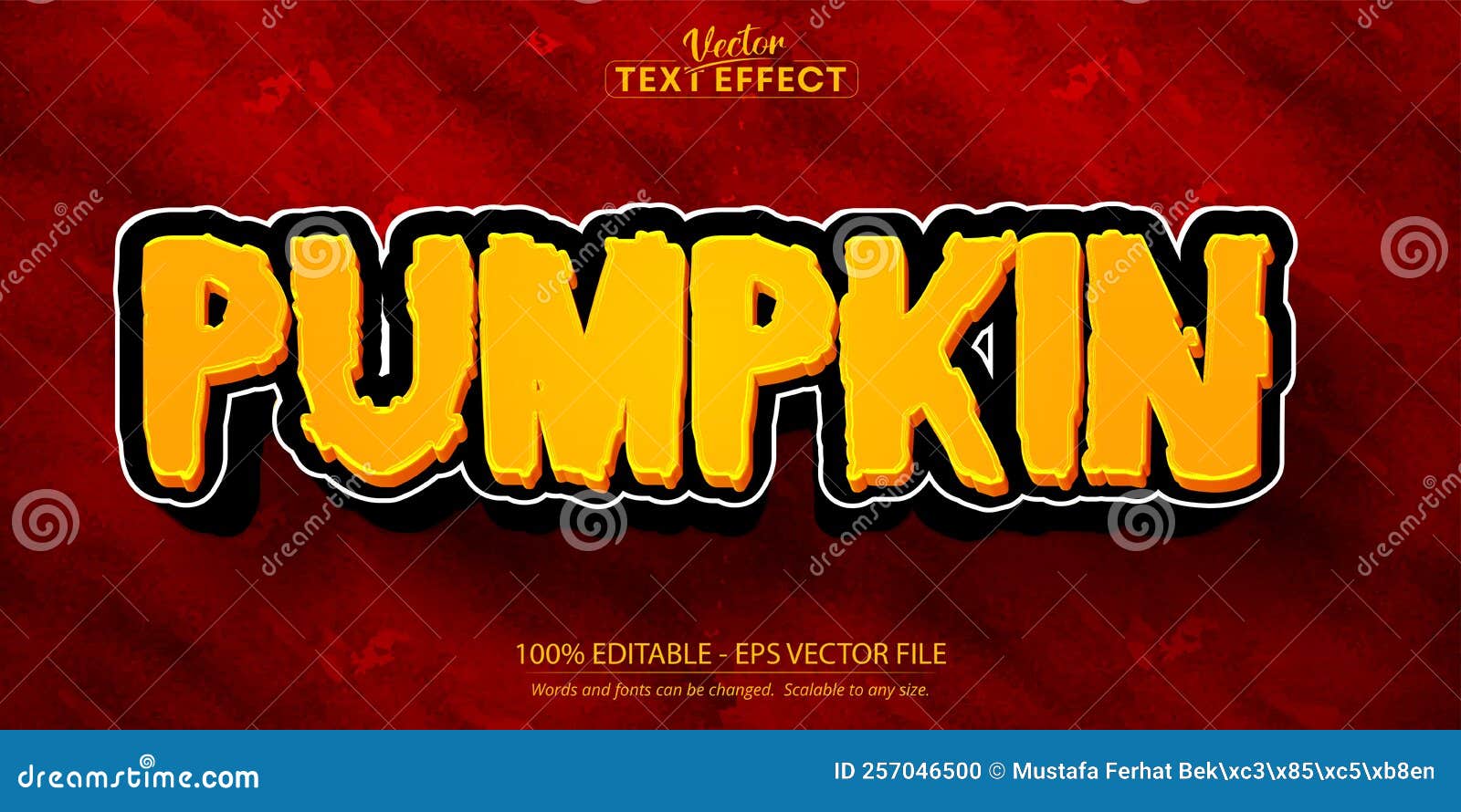 Pumpkin Text Effect, Editable Cartoon Text Style Stock Vector ... Pumpkin Text Effect, Editable Cartoon Text Style Stock Vector ...