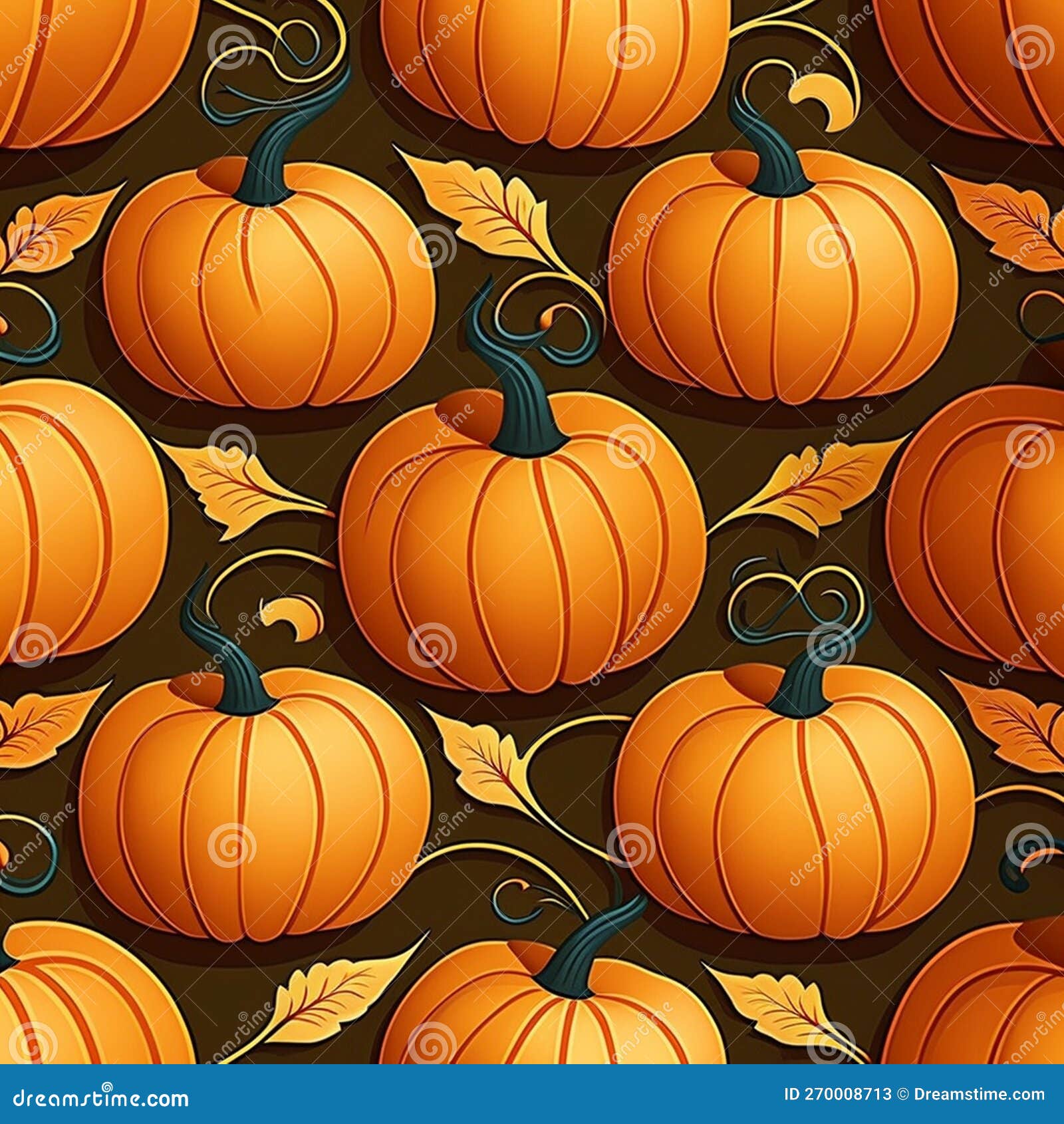 Pumpkin themed pattern stock illustration. Illustration of black ...