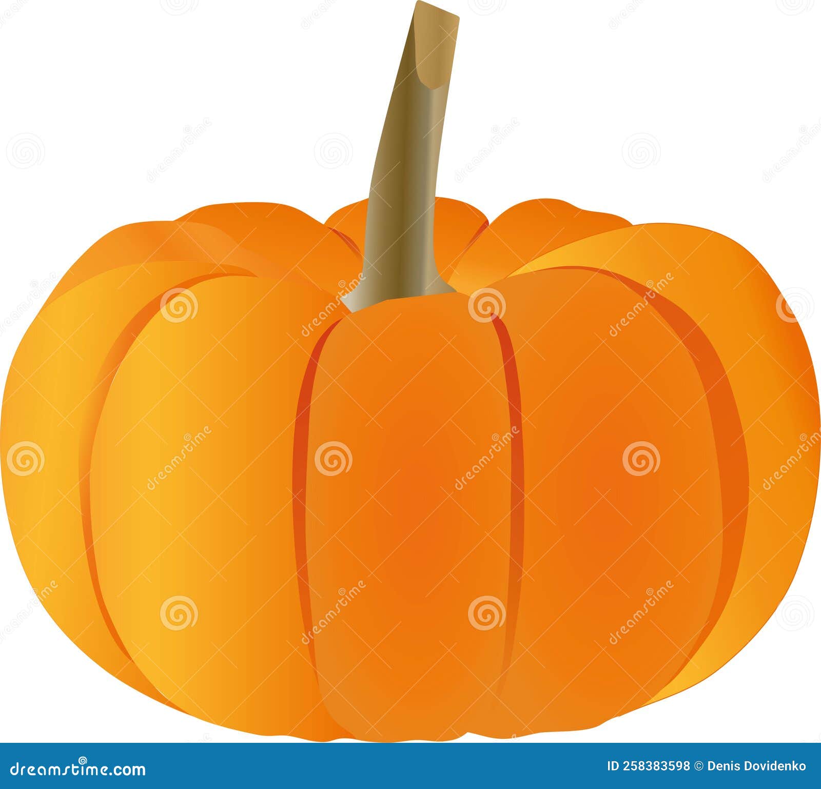 Pumpkin. Vector Illustration for Halloween Stock Vector - Illustration ...