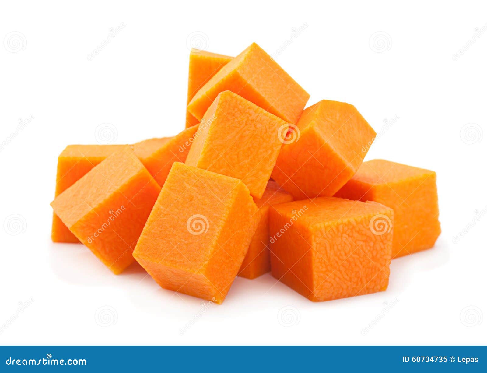Pumpkin Vegetable Cube Slice Stock Image - Image of october, closeup ...