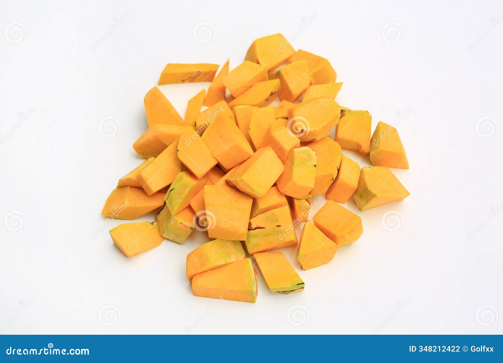 Pumpkin Vegetable Slice or Cutting Fresh Vegetable Isolated on White ...