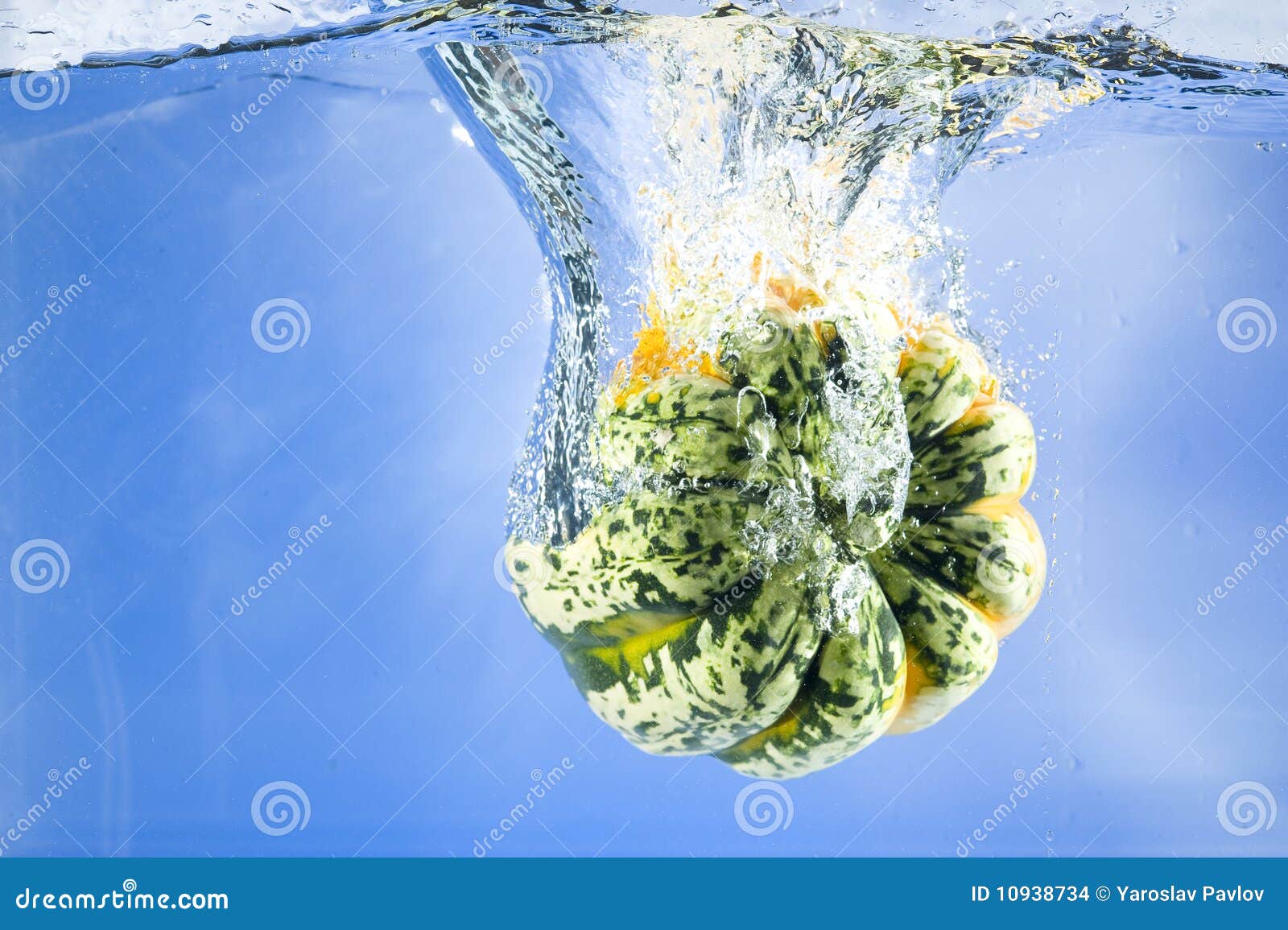 Pumpkin in water stock photo. Image of circle, splashing - 10938734