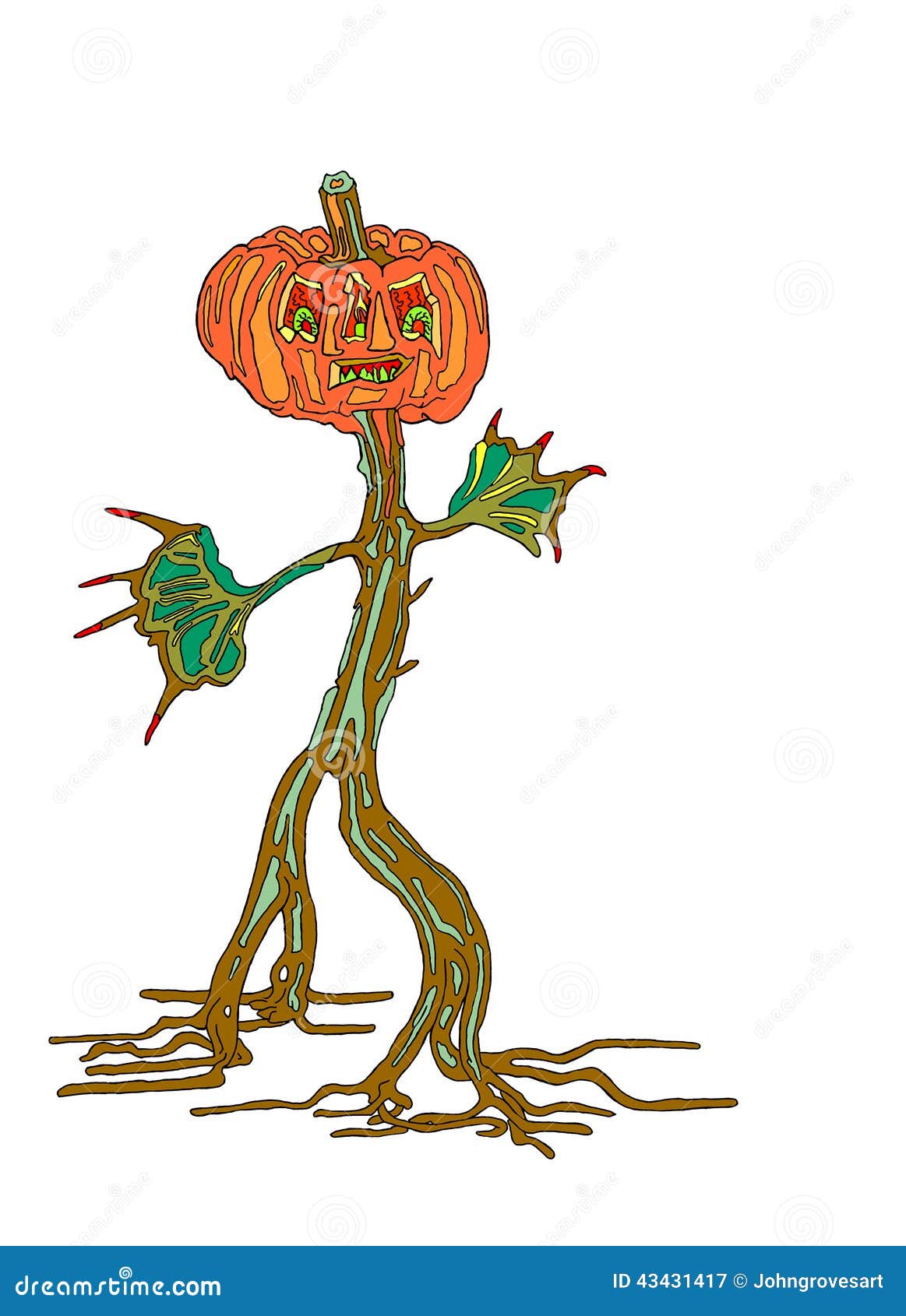 Pumpkinman stock illustration. Illustration of halloween - 43431417
