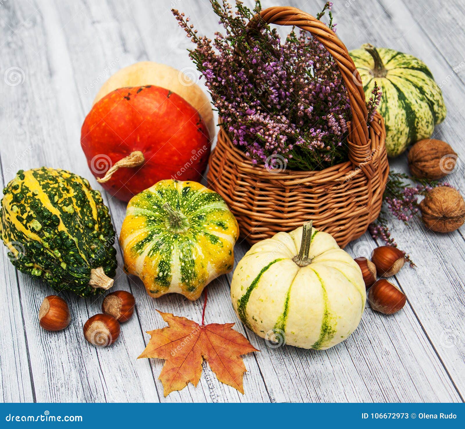 Pumpkins with Autumn Leaves Stock Image - Image of decoration ...