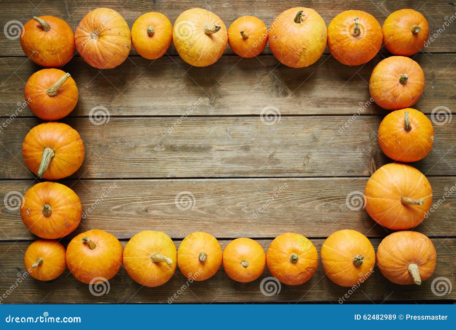 Pumpkins frame stock image. Image of wooden, frame, table - 62482989