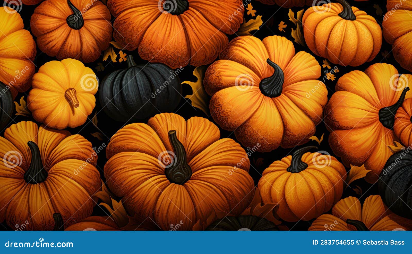 Pumpkins of Multiple Colors Background Stock Image - Image of vegetable ...