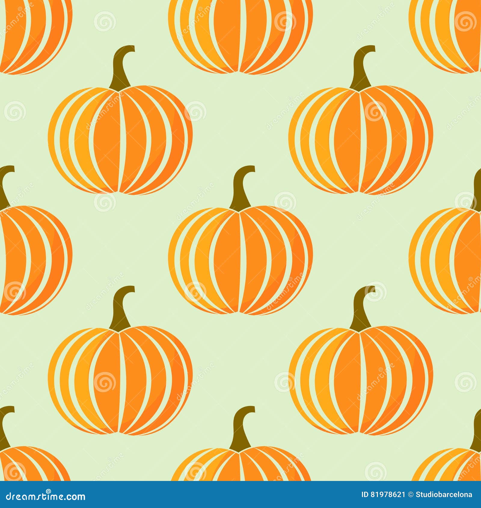 Pumpkins pattern vector stock vector. Illustration of nature - 81978621