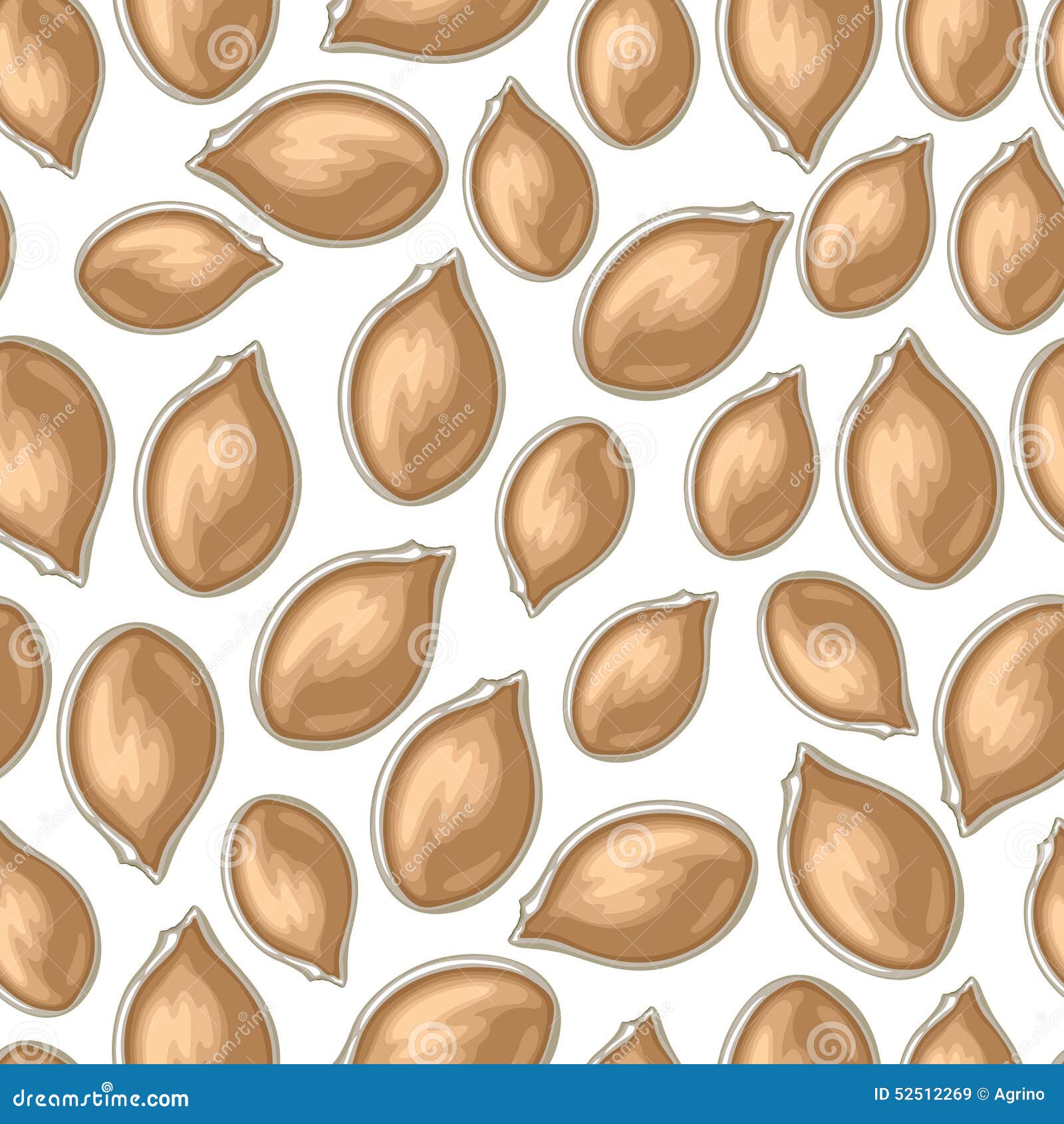 Pumpkins Seeds Pattern Seamless Stock Vector - Illustration of flora ...