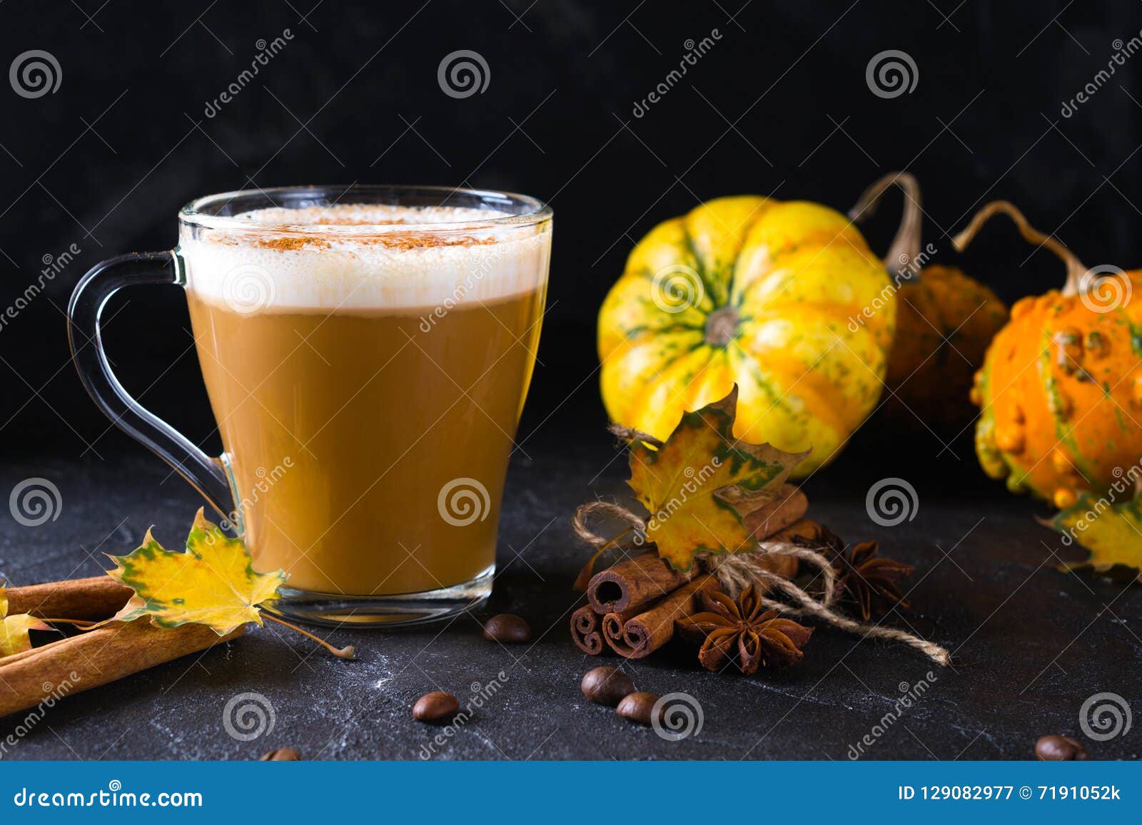 Pumpkins Spice Latte with Pumpkins Pumpkin Latte - Cozy Drink for Cold ...