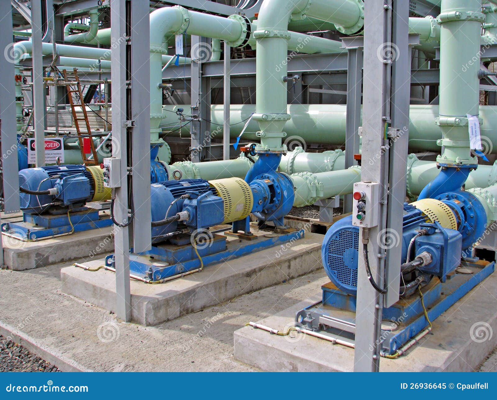 Pumps and pipes stock image. Image of safety, refinery - 26936645