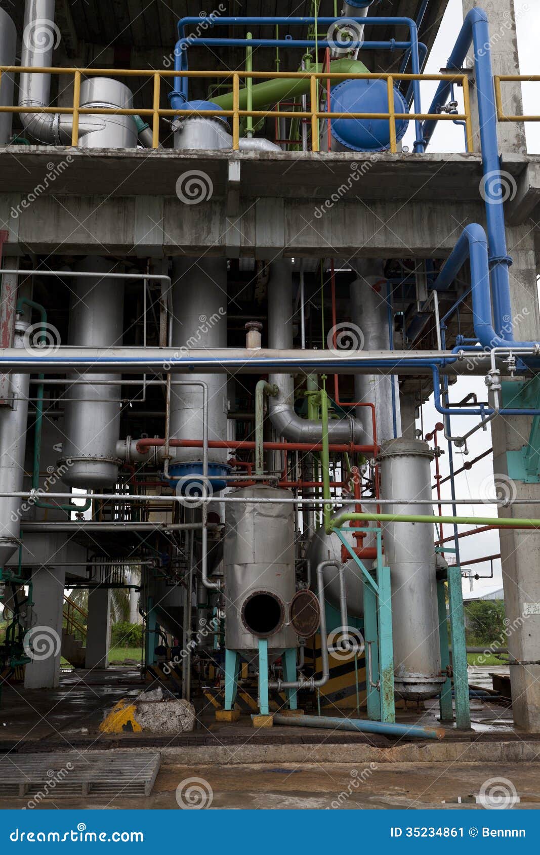 Pumps and piping system stock image. Image of concrete - 35234861