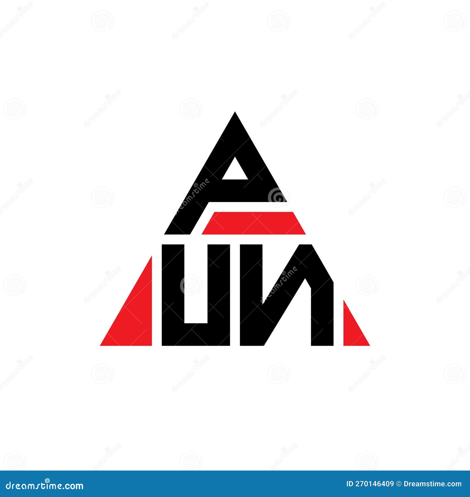PUN Triangle Letter Logo Design with Triangle Shape. PUN Triangle Logo ...