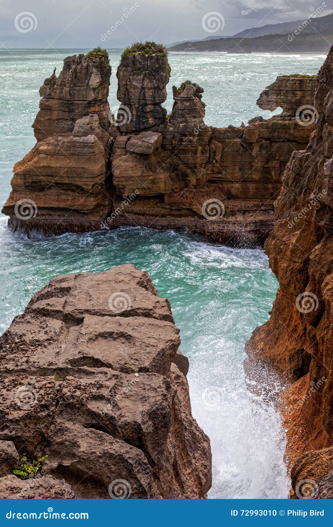 Punakaiki Coastline stock photo. Image of cliffs, crag - 72993010