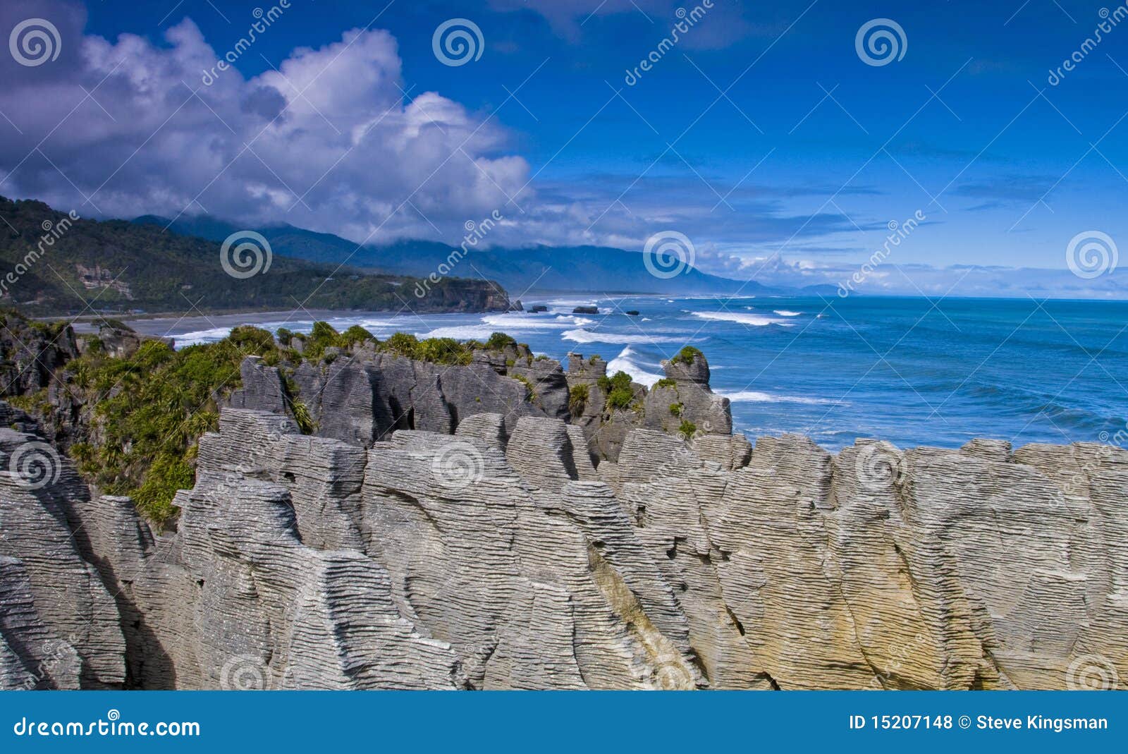 Punakaiki Pancake Rocks stock photo. Image of landscape - 15207148