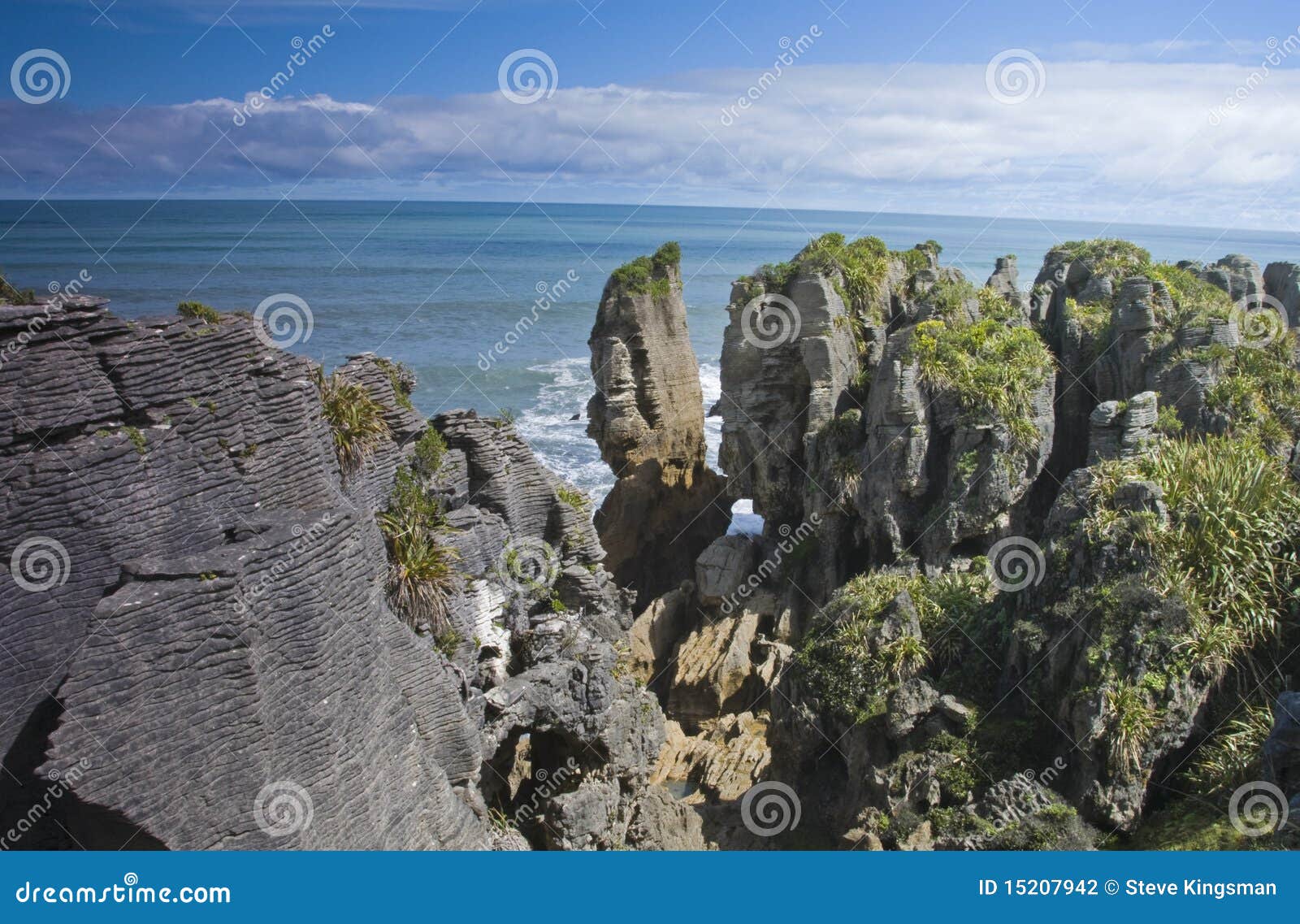 Pancake Rocks. Bizarre Cliffs Of Paparoa National Park, South Island ...