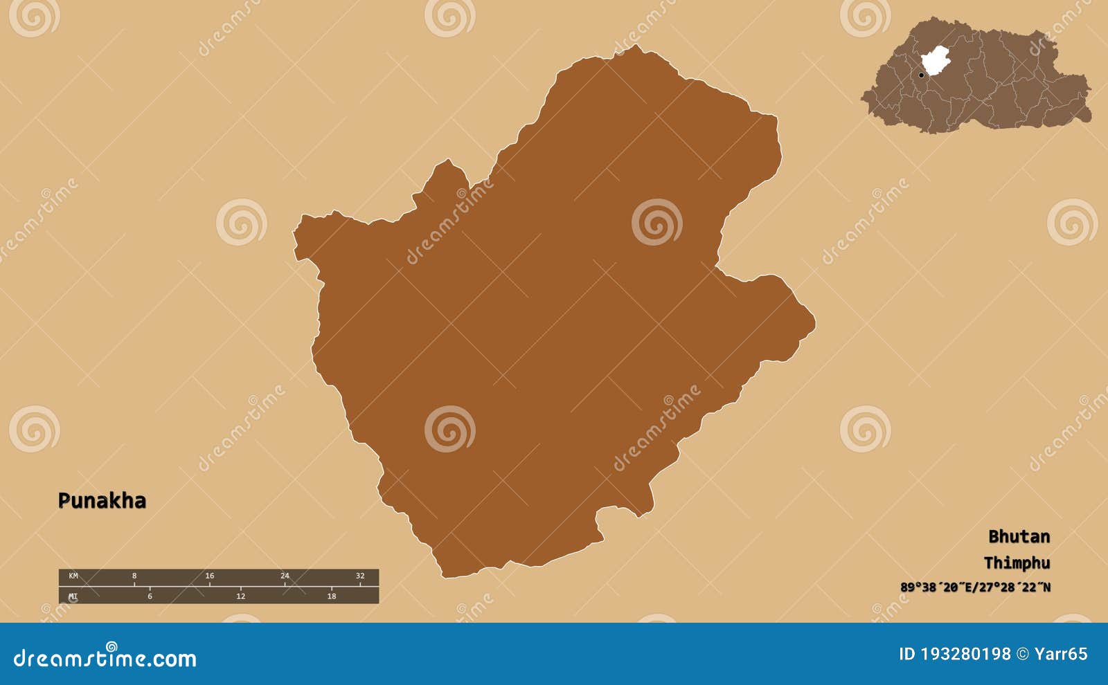 Punakha, District of Bhutan, Zoomed. Pattern Stock Illustration ...