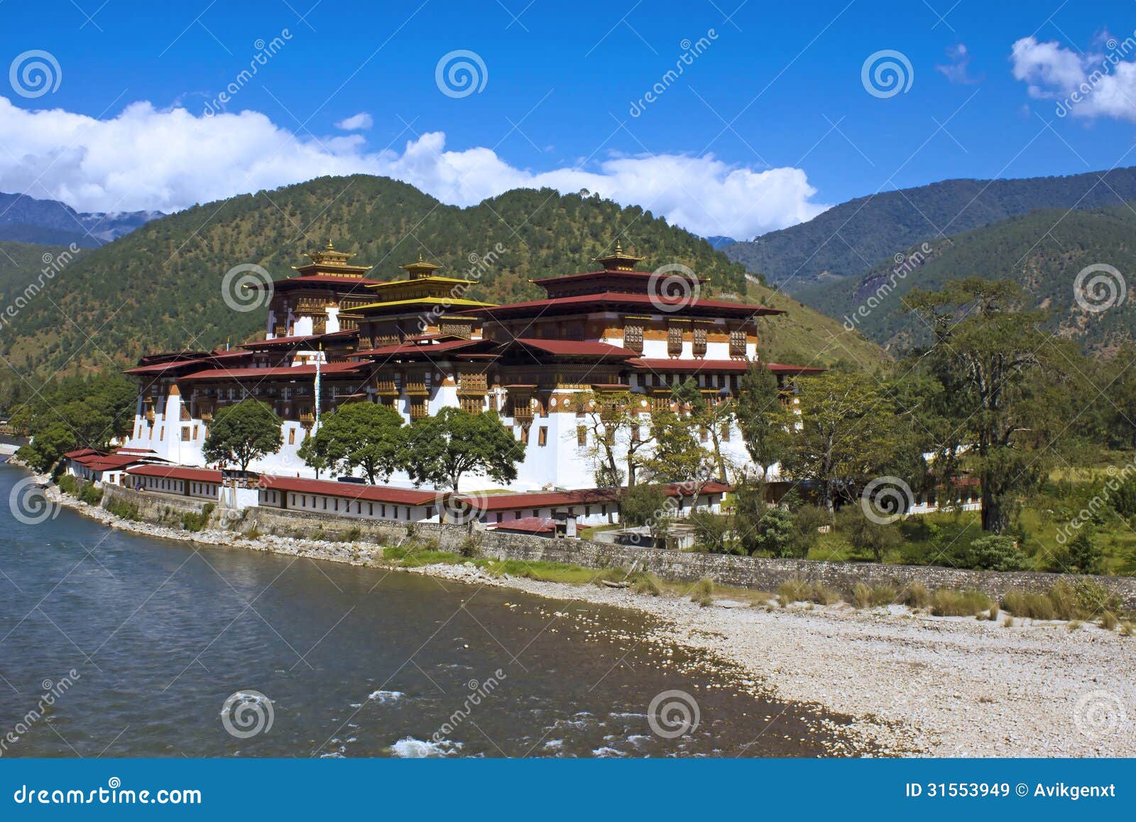 Punakha Monastery in Bhutan Asia Stock Image - Image of holy, dzong ...
