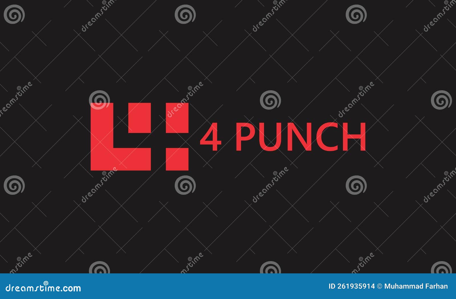 4 Punch Logo Design, with Hand Icon Stock Vector - Illustration of ...