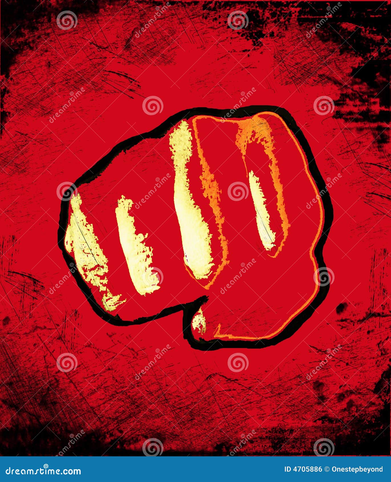 Rebel Punch Cartoon Vector | CartoonDealer.com #30756013