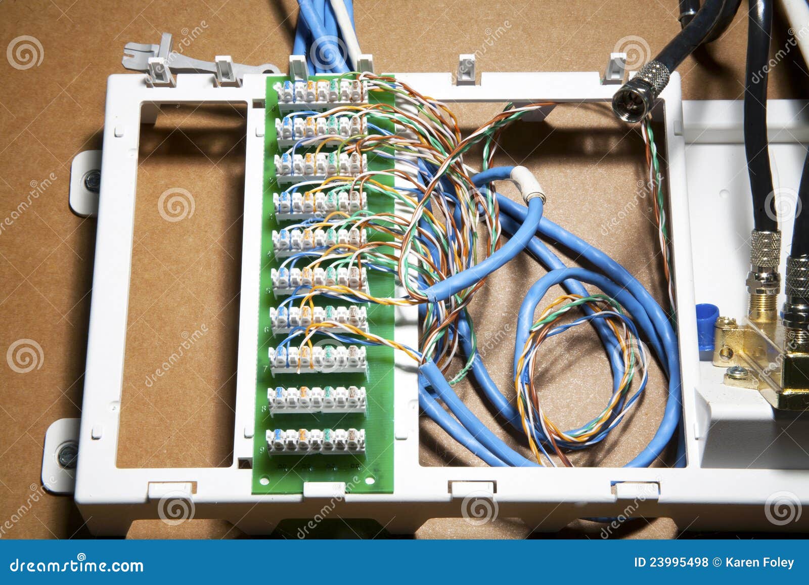 Punch Board stock photo. Image of wires, punchboard, close - 23995498