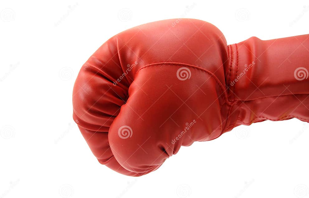 Punch by boxing glove stock image. Image of glove, white - 12363347