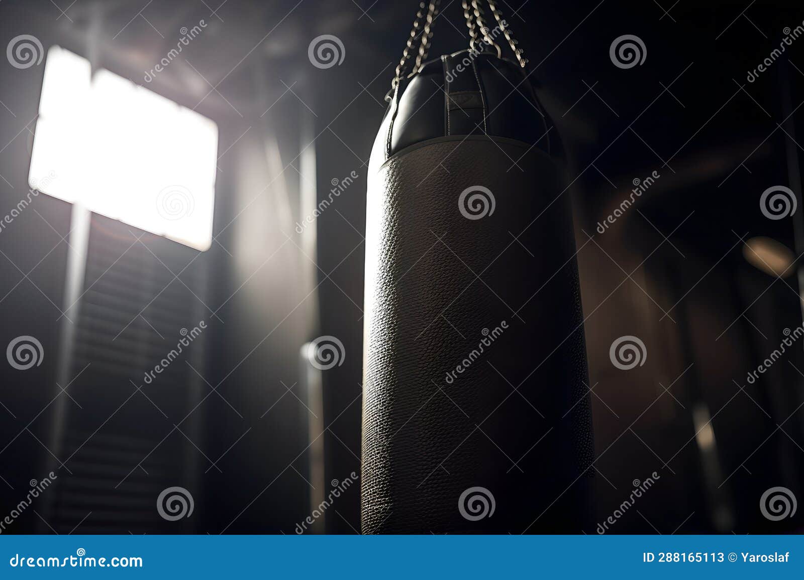 Punch for Boxing Practice Hanging on Chains on Ceiling Stock Image ...