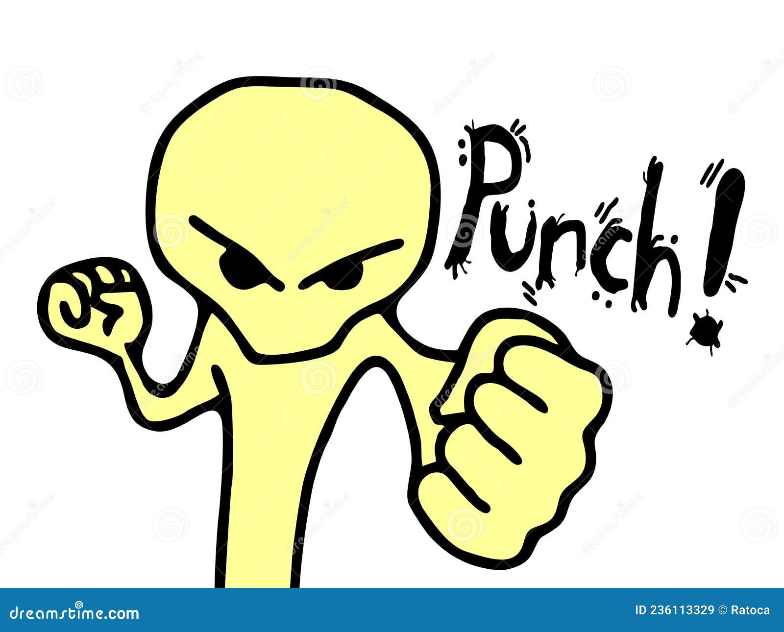 Punch cartoon stock vector. Illustration of puppet, golem - 236113329