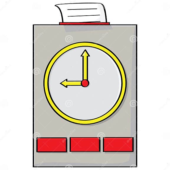 Punch clock stock vector. Illustration of comic, concept - 19403740