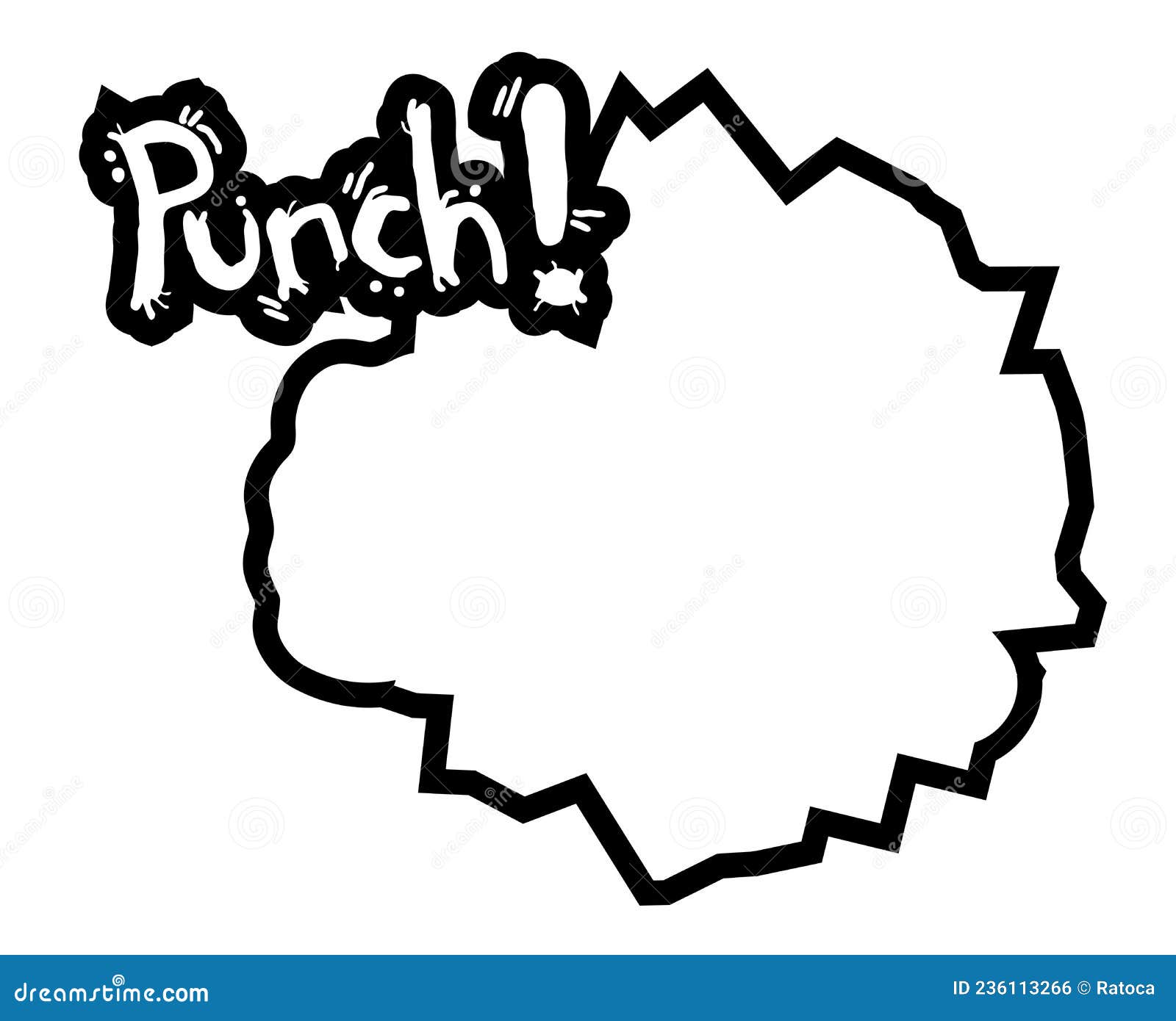 Punch comic stock vector. Illustration of vector, template - 236113266
